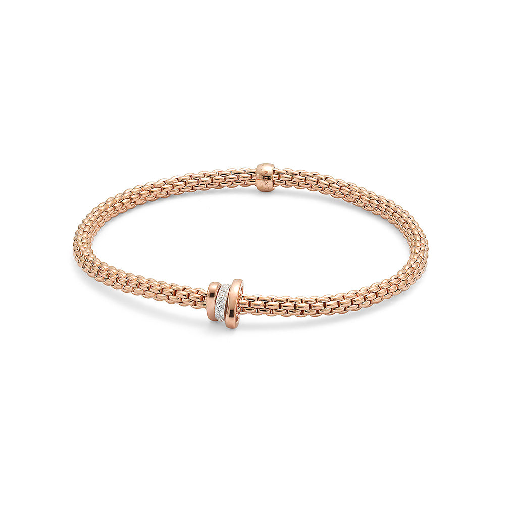 FOPE - FLEX’IT Bracelet with Diamonds – PRIMA COLLECTION Rose Gold